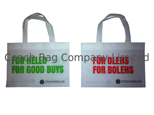 Green Recycled PP Non Woven Bags Durable With 80g - 140g Non Woven Fabric