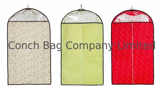 Colorful Foldable Suit Cover Garment Bag / PP Non-Woven Garment Bag