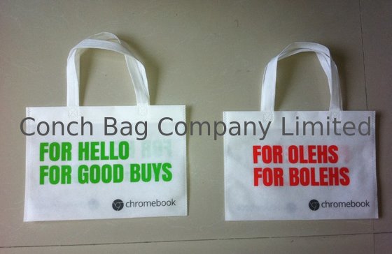 Pink Silk Screen Non Woven Shopping Bag Eco-Friendly For Retail Promotion