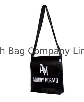 80gsm Non Woven Fabric Shoulder Bag , Black Retail Promotion Eco-Friendly Cloth Bags