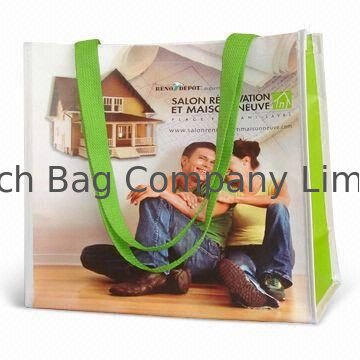 80gsm Green Non Woven Fabric Laminated Bags , Silk Screen Printing Non Woven Shopping Tote