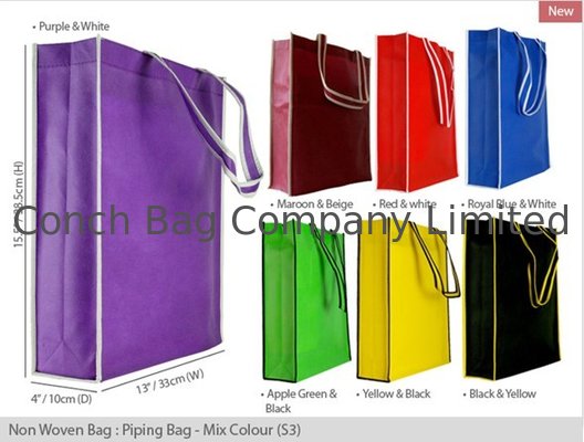 Purple Non Woven Shopping Bag For Advertisment / Promotion Bag  Tote Bag