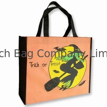 Red pp Non Woven Tote Bags / Laminated Non Woven Shopping Bag