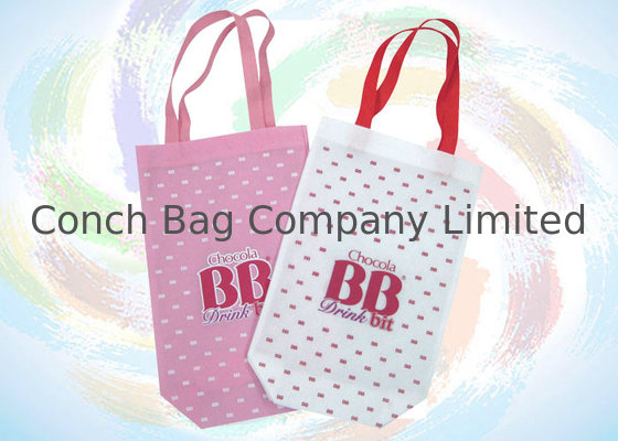 Red / Pink / Black Eco friendly Printed PP Non Woven Bag for Shopping Packing