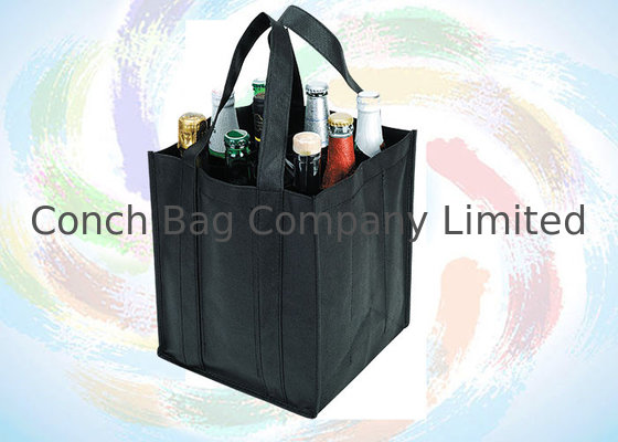 Folding Recycled PP Non Woven Shopping Bags Black or Customized