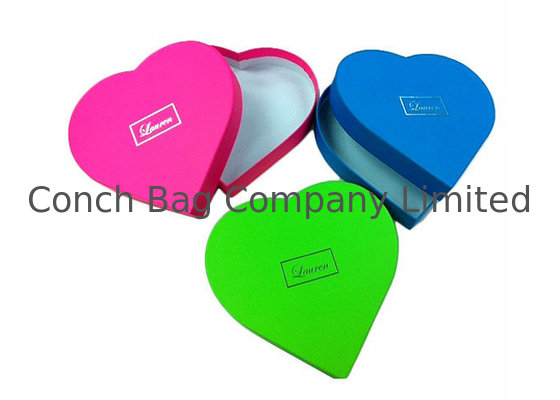 Customized exquisite ecofriendly heart shape gift box colored box