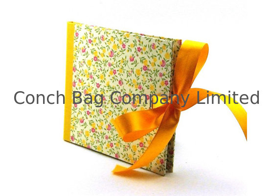 luxury vintage style cardboard CD/DVD packaging boxes CD case with ribbon