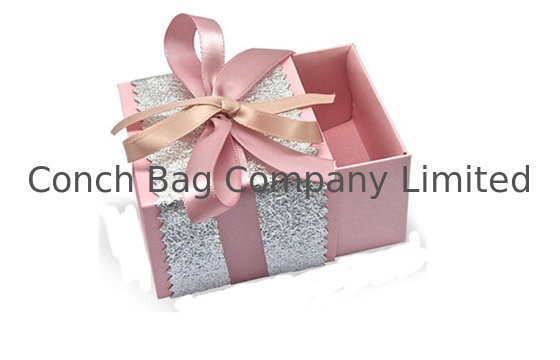 Elegant Gift Box Coated Paper / Drawer Type Gift Box With Ribbon Tied