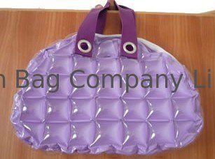 Pink Mini Inflatable Clear PVC Shoulder Bags For Girls With Hubble-Bubble