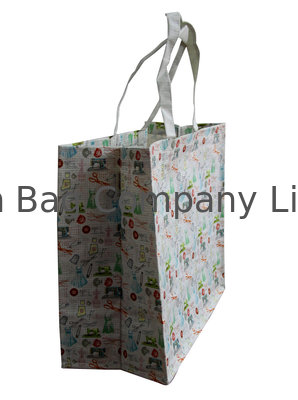 4C Printing 120g Sewing Matt PP Woven Shopping Bags For Packaging / Advertising