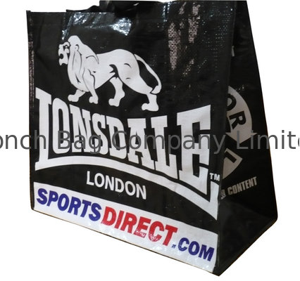 JONSADLE Black Polypropylene Woven Shopping Bags, Custom Printed PP Carry Bag
