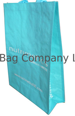 140g Blue Shining PP Shopping Bag, Recyclable Carrier Bags With Nylon Handle