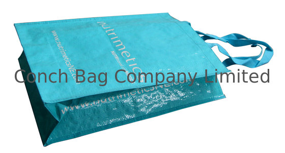 140g Blue Shining PP Shopping Bag, Recyclable Carrier Bags With Nylon Handle