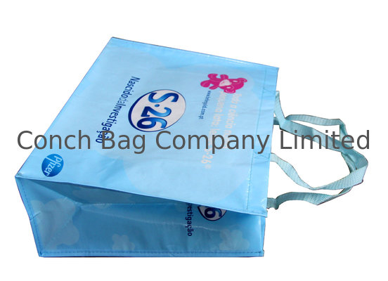 Light Blue PP Woven Shopping Bags for Baby Products