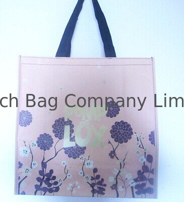 Small Green Color Folding Recycling Laminated Non Woven Bag Fabric