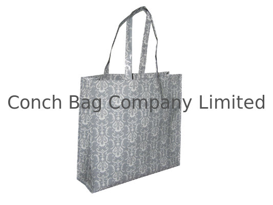 Houndstooth Pattern PP Woven Shopping Bags Water Proof With 4C Printing