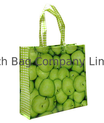 Houndstooth Pattern PP Woven Shopping Bags Water Proof With 4C Printing