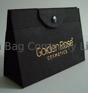 Customized logo Black PET Non Woven Bag Lightweight , nonwoven shopping bag