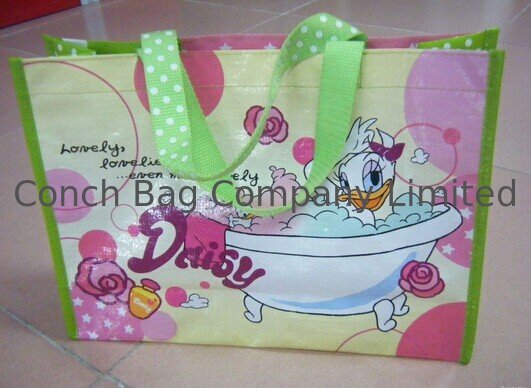 4 color printing PP Non Woven Shopping Bag + OPP lamination , 110gsm 38 x 32 x 10cm 