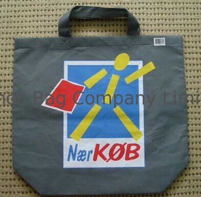 Retail recycling nonwoven shopping bag with customized logo , Pink color