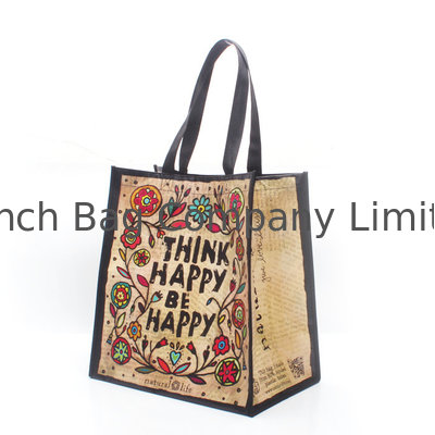 Customized Printed pp woven laminated reusable shopping bags for business