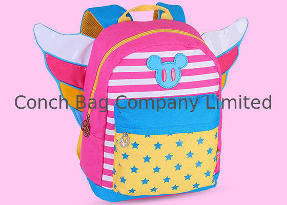 Ultra light weight colorful Children School Bags preschool backpacks with two way zipper