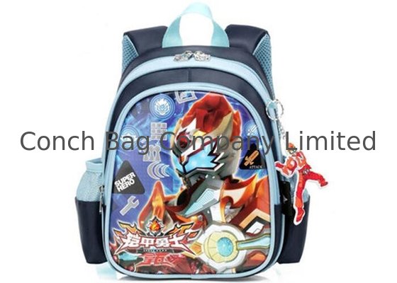 Stylish personalized kids backpacks for school polyester material , Silk screen printing Logo