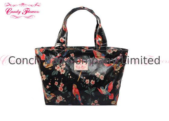 Modern black Floral Printed Reusable Shopping Bags for women , girls