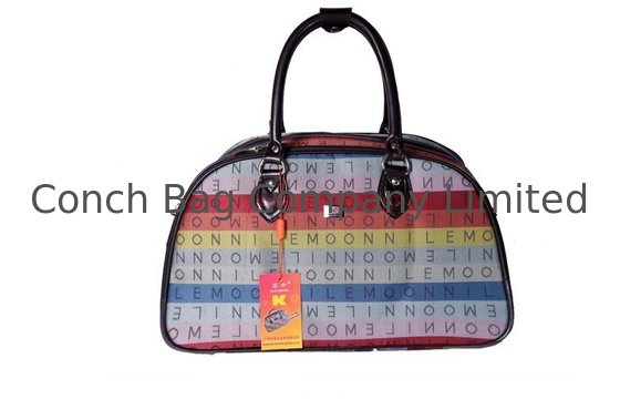 Colorful womens cloth travel bags with English letters for outdoor sports