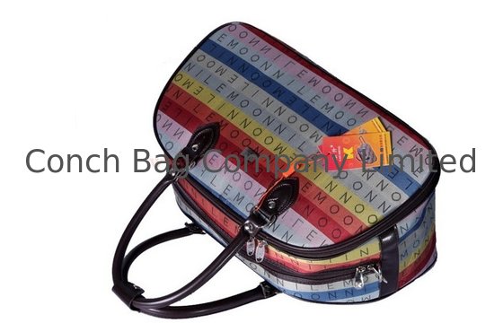 Colorful womens cloth travel bags with English letters for outdoor sports