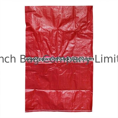 Customized Red PP Woven Bags / 25kg PP Sacks for Packing Plastic Pellets / Food / Chemical