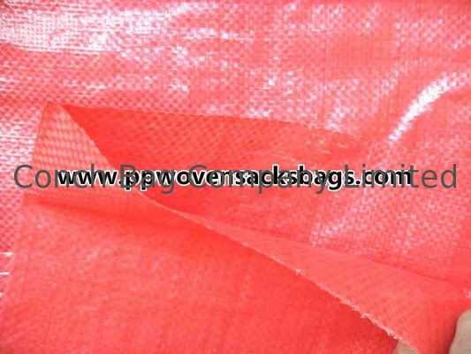 Customized Red PP Woven Bags / 25kg PP Sacks for Packing Plastic Pellets / Food / Chemical