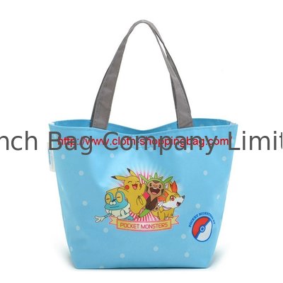 Processing  various 600D oxford monster pattern cloth shopping bag for Halloween