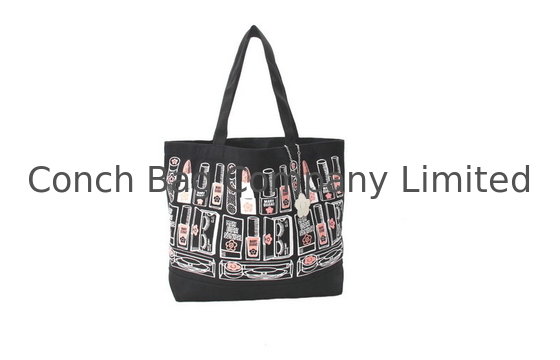 Promotional Cosmetic pattern Canvas Cloth shopping shoulder bag for women