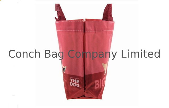 Custom Silk screen priting Red cloth shopping tote bag for students