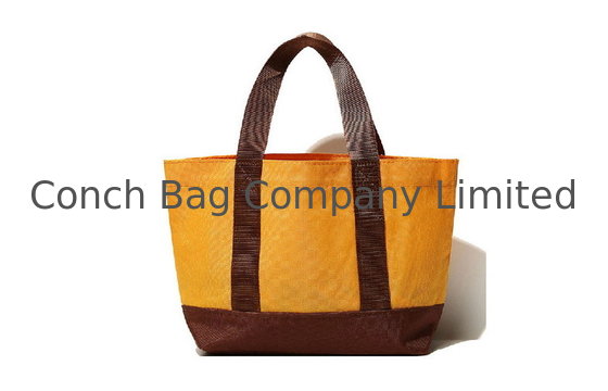 Orange folding cloth shopping bag with 100% oxford fabric for putting snacks