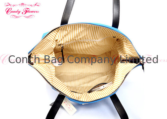 Blue and Black big cloth tote bags for women , shoulder tote bags