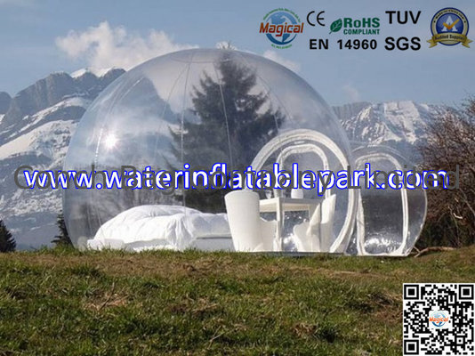 1.0mm Clear PVC Inflatable Lawn Bubble Tent For Family Rest Sleep