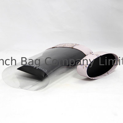 Unique Designed Plastic and Paper Composite Cans with Clear PVC for Displaying Products