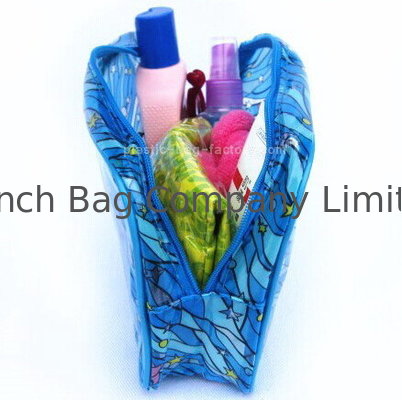 Colorful space 0.25mm PVC cosmetic bag , vinyl toiletry ladies cosmetic bags