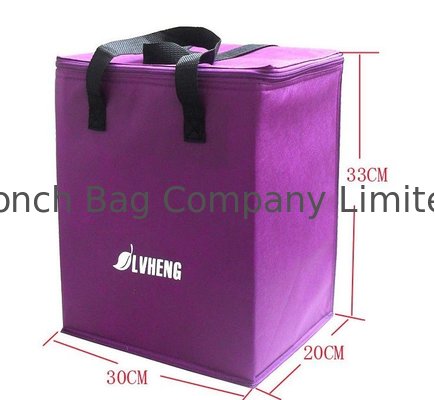 Large purple lunch tote bag for ladies girl 900D / 1680D oxford