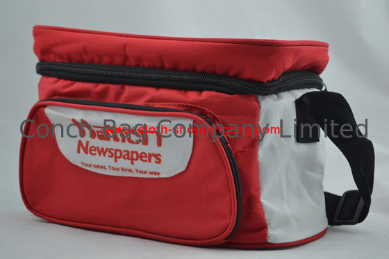 Convenient food red insulated lunch bags for adults with insulated foil lining