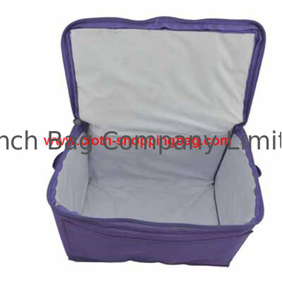 Eco friendly purple built lunch bag for women man , lunch tote bag