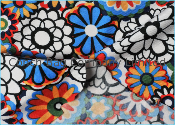 4 Way Stretch Warp Knitted Beautiful Flower Printed Spandex Fabric  1.5m*220gsm