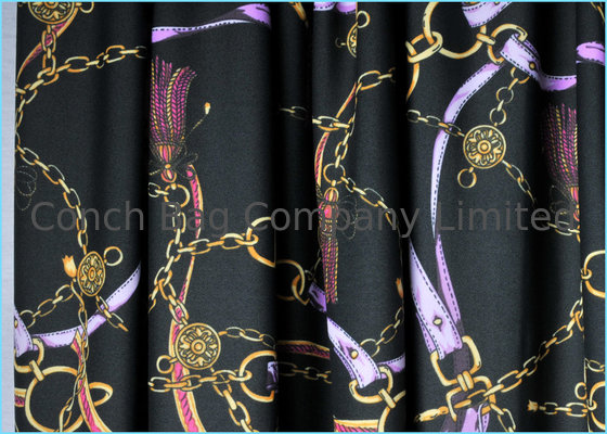 Waistband Pattern Lycra Fabric Print For Fashion Design / Printed Spandex Fabric  1.5m*220gsm