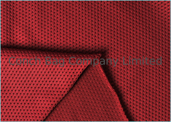 Wine Red Dri-fit Polyester Spandex 4 Way Stretch Mesh Fabric Wholesale for Sport Clothes
