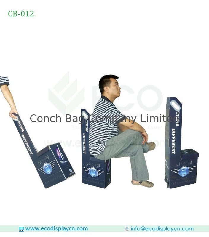 Folding Shopping Trolley Bag With Chair, Cardboard Trolley Bags For Exhibition