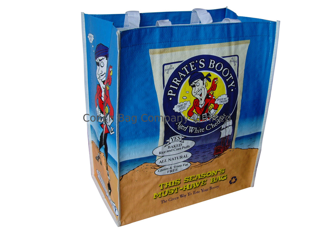 Custom Transparent PP Woven Bag for Advertising with 140gsm PP Woven Fabric