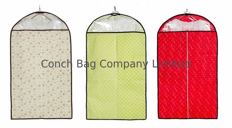 Colorful Foldable Suit Cover Garment Bag / PP Non-Woven Garment Bag