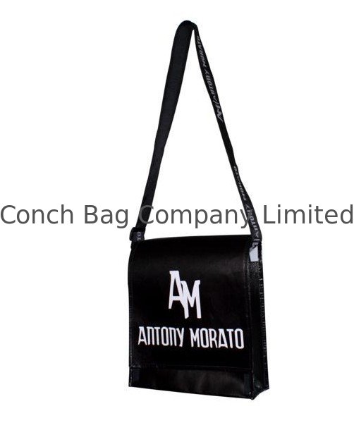 80gsm Non Woven Fabric Shoulder Bag , Black Retail Promotion Eco-Friendly Cloth Bags